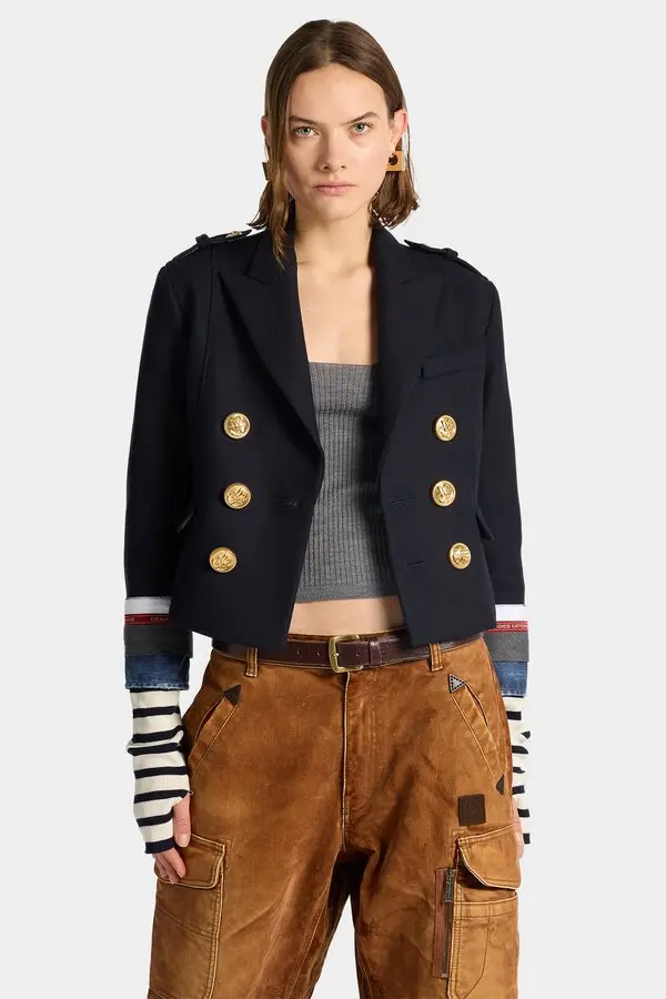 Dsquared2 Hybrid Wool Mix Peacoat
