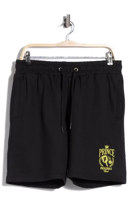 PRINCE Brushed Fleece Shorts With Contrast Logo Graphics