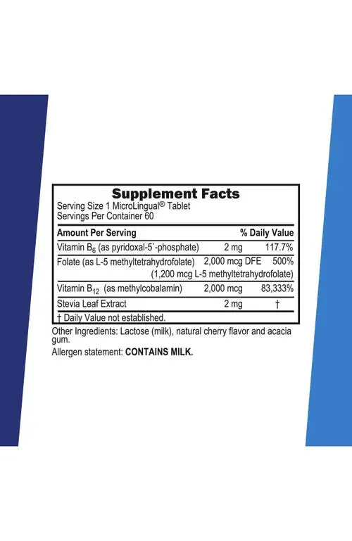 SUPERIOR SOURCE No Shot Vitamin B-12 Methylcobalamin B-6 Methylfolate Sublingual Dissolving Tablets