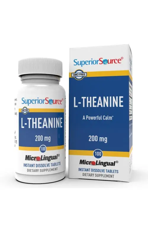 SUPERIOR SOURCE L-theanine Instant Dissolve Tablets Brain Support Supplement