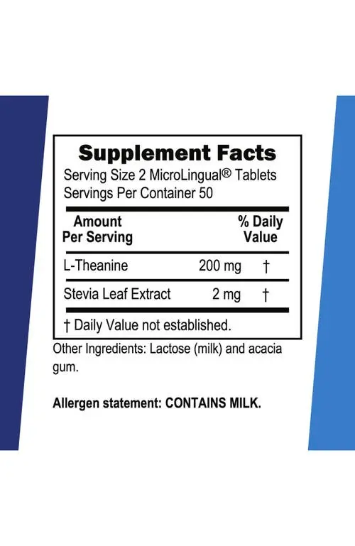SUPERIOR SOURCE L-theanine Instant Dissolve Tablets Brain Support Supplement