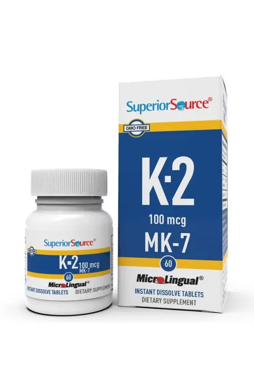 SUPERIOR SOURCE Vitamin K2 Mk-7 Menaquinone-7 Microlingual Tablets