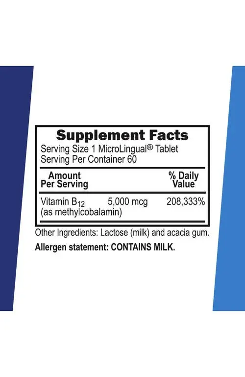 SUPERIOR SOURCE No Shot Vitamin B12 Methylcobalamin Microlingual Tablets