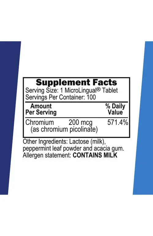 SUPERIOR SOURCE Chromium Picolinate Fast Dissolving Instant Tablets