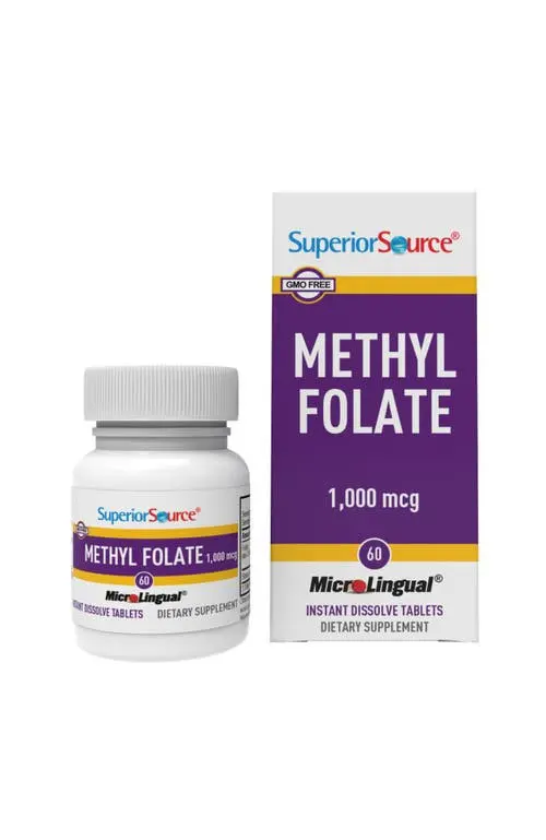 SUPERIOR SOURCE Methylfolate 5-mthf Microlingual Sublingual Tablets