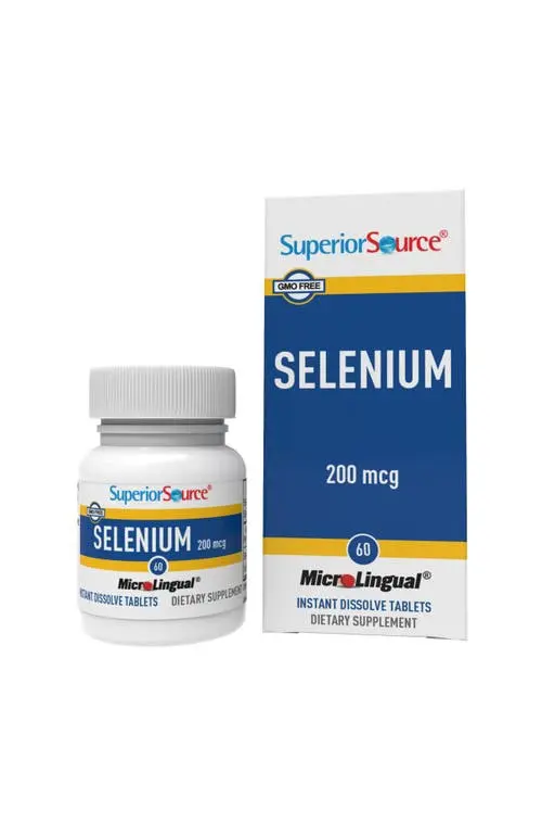 SUPERIOR SOURCE Selenium Selenomethionine Instant Dissolve Tablets - White