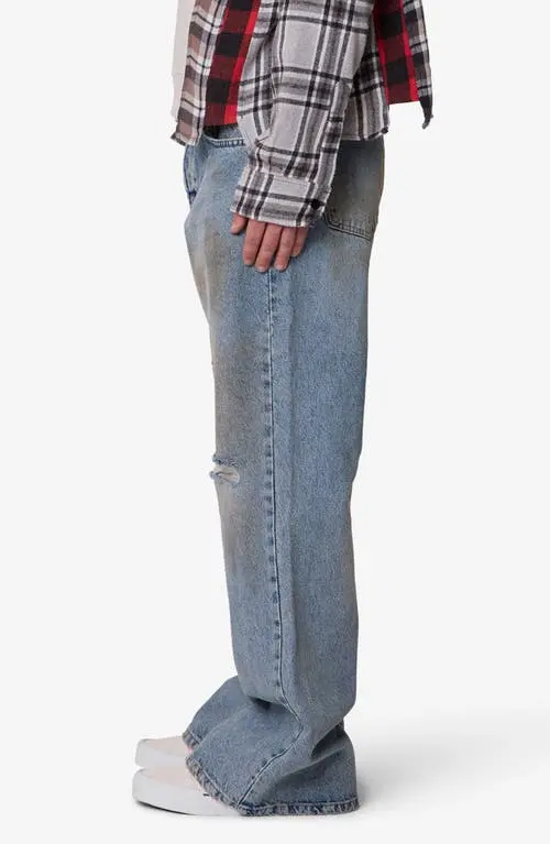 Mnml Ripped & Distressed Kick Flare Jeans
