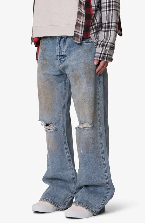 Mnml Ripped & Distressed Kick Flare Jeans