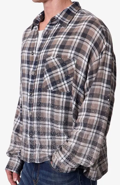 Mnml Rhinestone Flannel Shirt