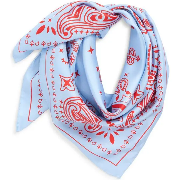 LOST PATTERN Paisley Silk Bandana - Dreamscape Blue