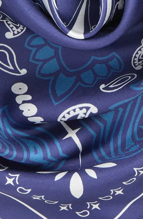 LOST PATTERN Paisley Silk Bandana - Midnight Navy