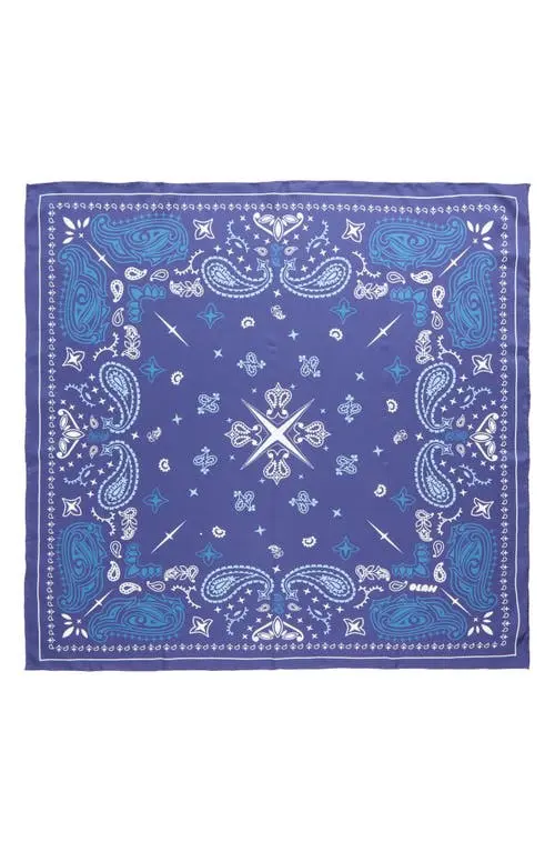 LOST PATTERN Paisley Silk Bandana - Midnight Navy