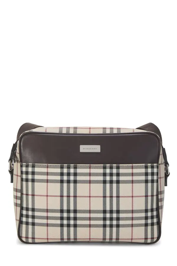 Burberry Check Crossbody Bag - Brown