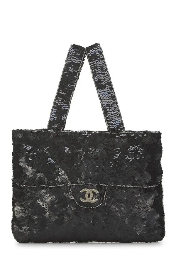 Chanel Sequin Handbag - Black