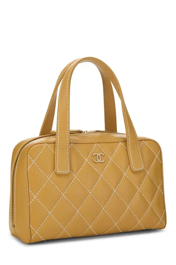 Chanel Leather Wild Stitch Boston Bag