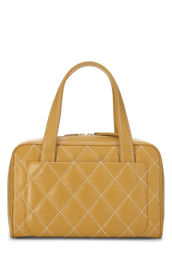 Chanel Leather Wild Stitch Boston Bag
