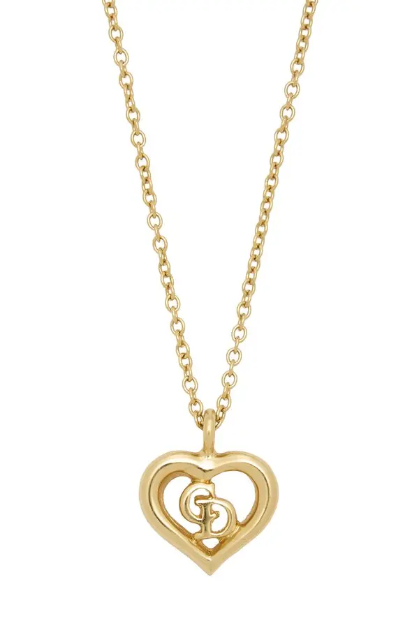 Dior Cd Heart Pendant Necklace