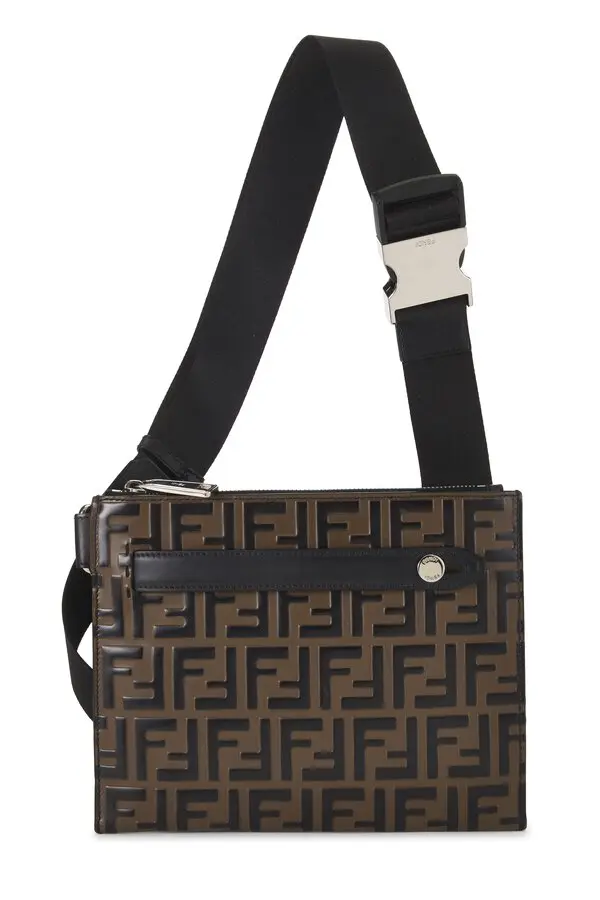 Fendi Zucca Embossed Crossbody Bag