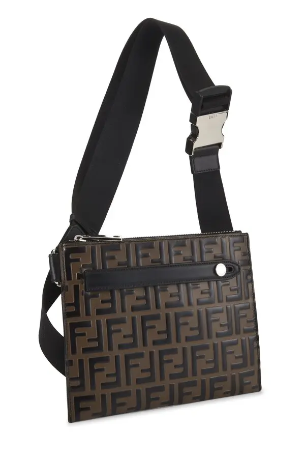 Fendi Zucca Embossed Crossbody Bag