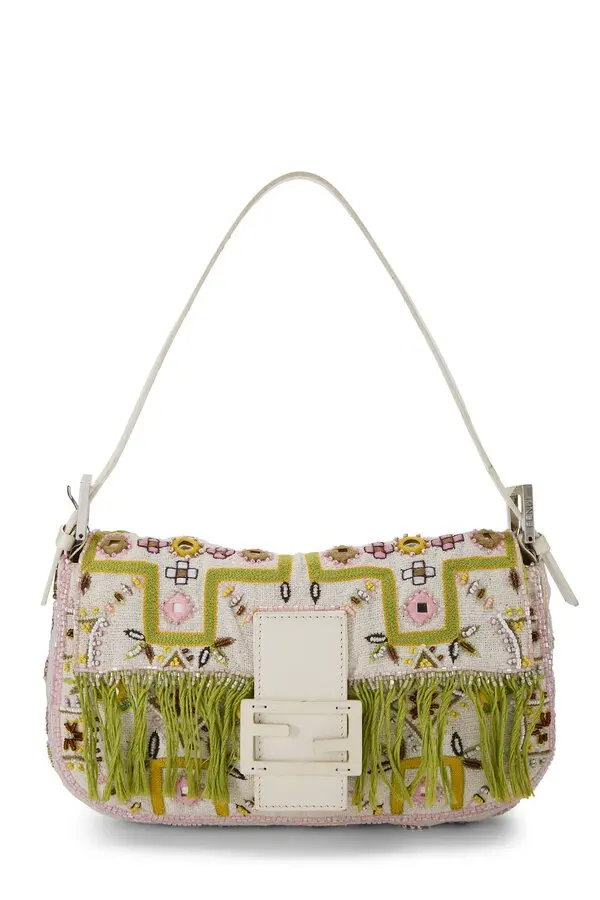 Fendi Embellished Baguette Shoulder Bag