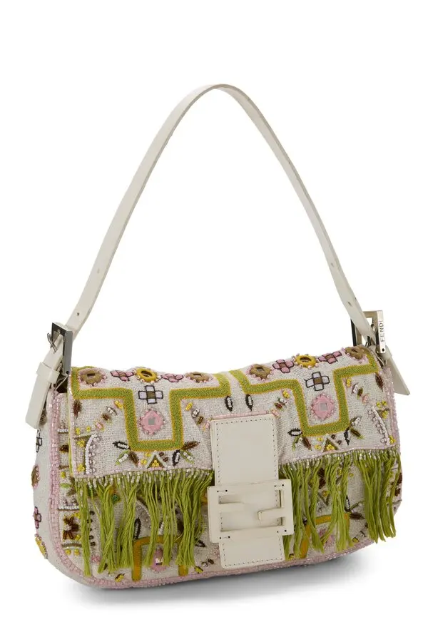 Fendi Embellished Baguette Shoulder Bag