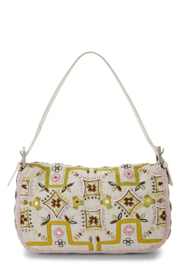 Fendi Embellished Baguette Shoulder Bag