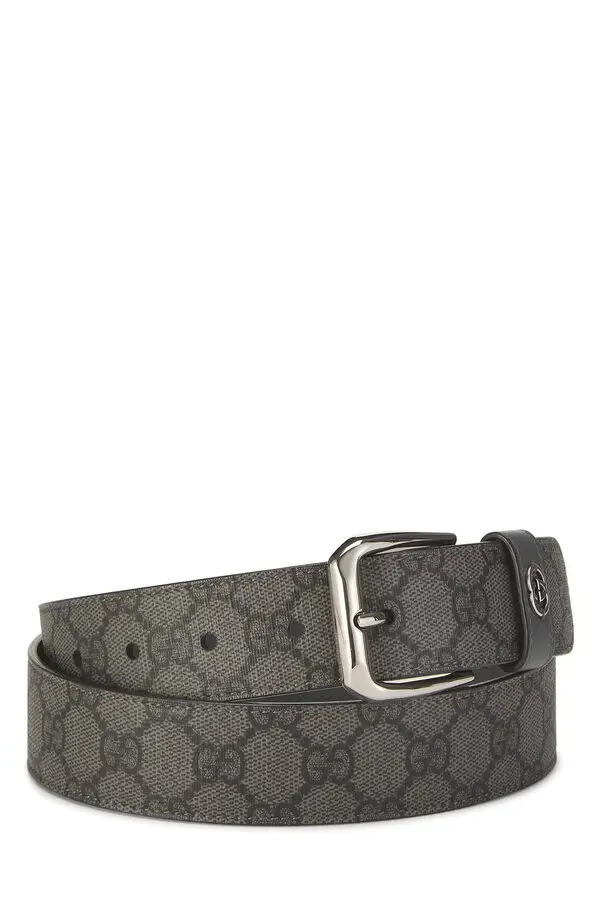 Gucci Gg Supreme Canvas Belt 90 - Black