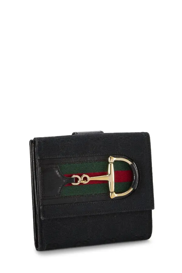 Gucci Gg Canvas Web Horsebit Wallet