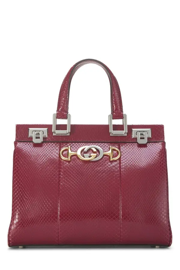 Gucci Python Zumi Top Handle Bag