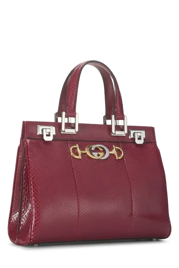Gucci Python Zumi Top Handle Bag