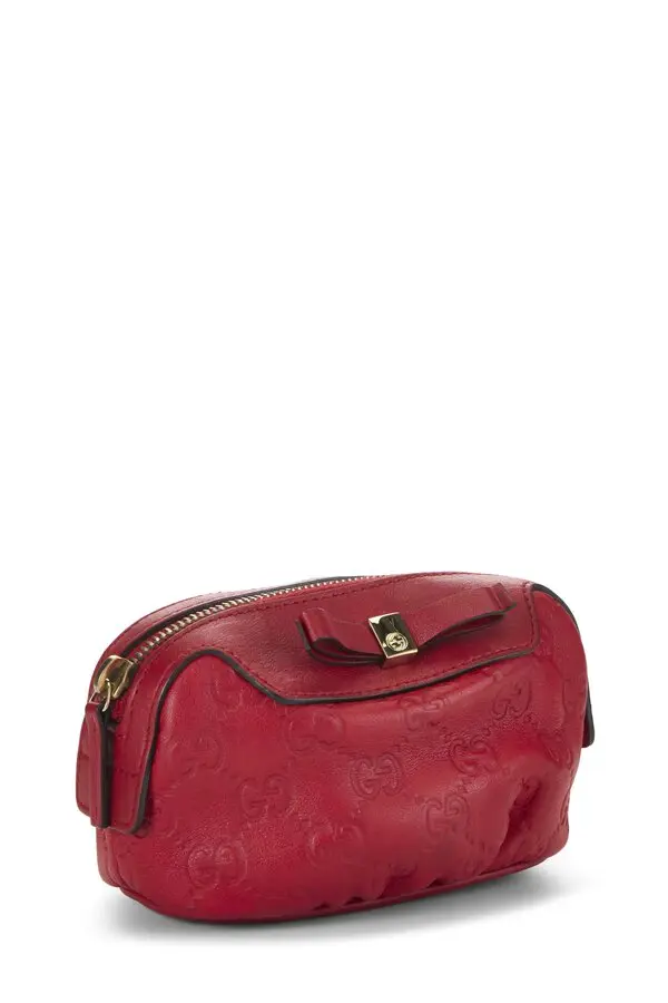 Gucci Ssima Leather Cosmetic Pouch