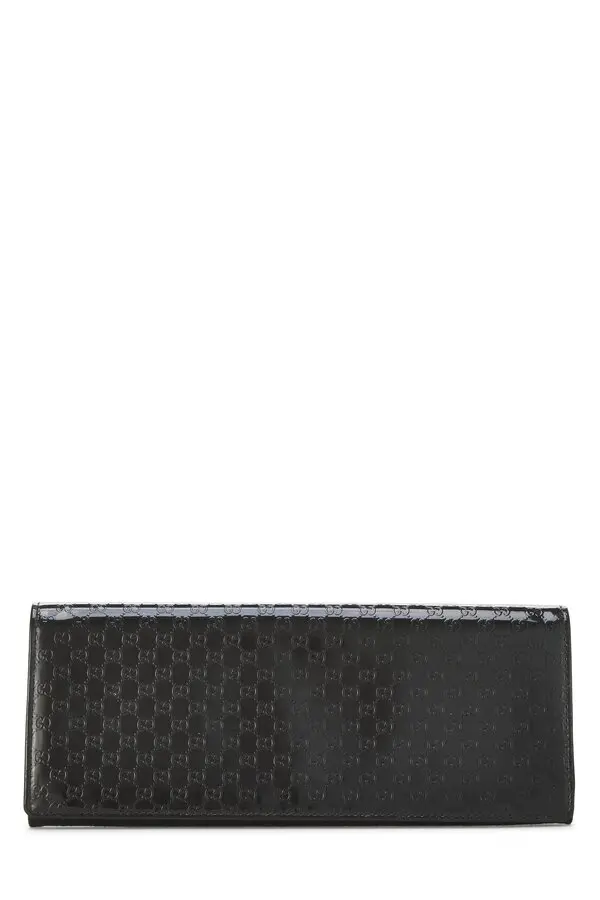 Gucci Gg Monogram Patent Leather Clutch