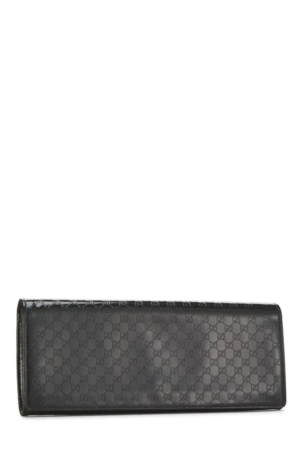 Gucci Gg Monogram Patent Leather Clutch