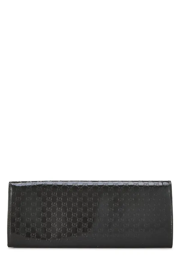 Gucci Gg Monogram Patent Leather Clutch