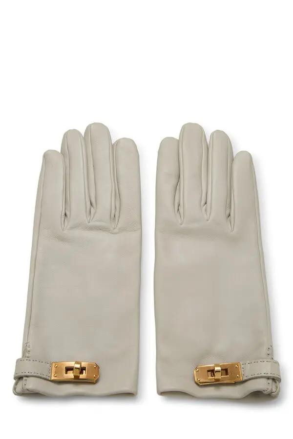 Hermès Lambskin Leather Kelly Gloves - Grise Perle