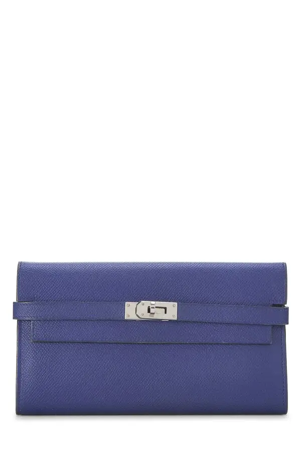 Hermès Epsom Kelly Wallet - Blue Electric