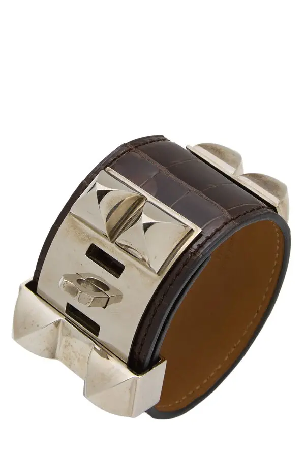 Hermès Collier De Chien Alligator Bracelet