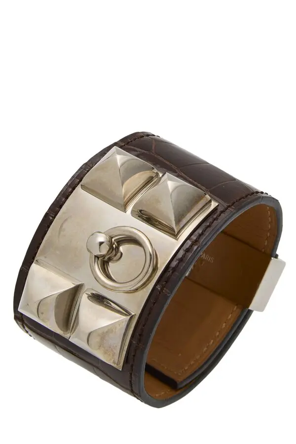 Hermès Collier De Chien Alligator Bracelet