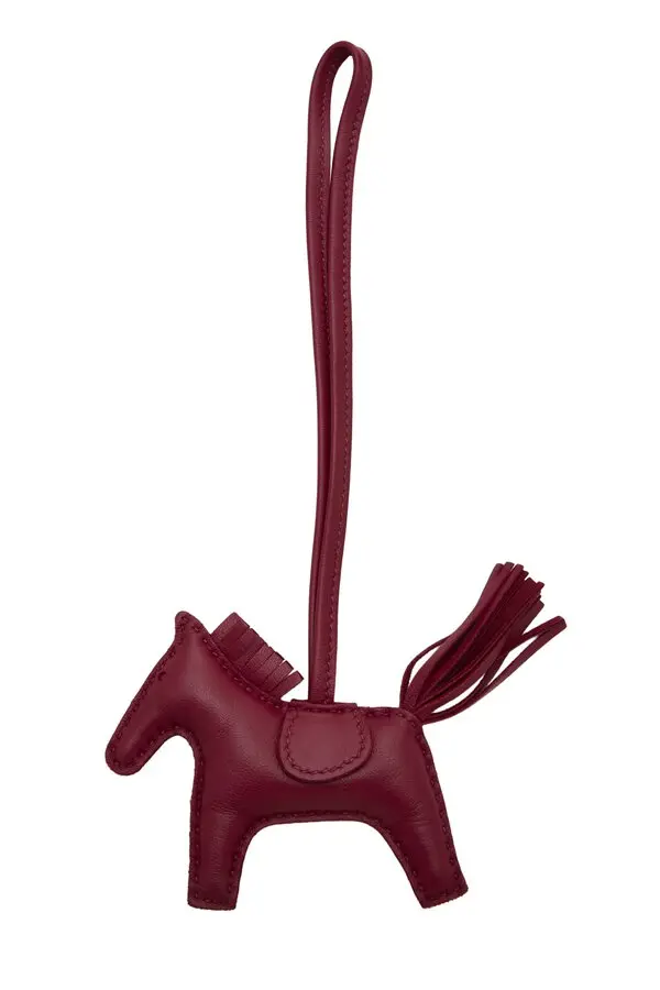 Hermès Milo Leather Rodeo Bag Charm - Rubis