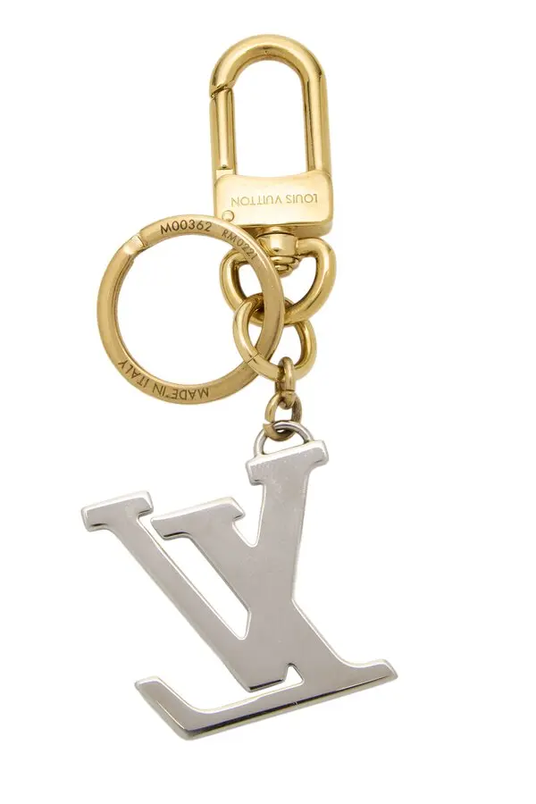 LOUIS VUITTON Silver Initiales Key Holder