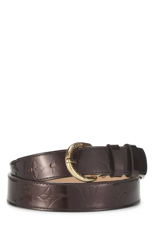 LOUIS VUITTON Amarante Monogram Vernis Belt