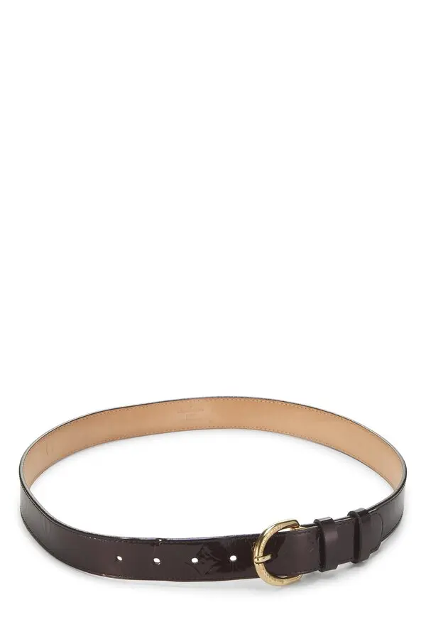 LOUIS VUITTON Amarante Monogram Vernis Belt