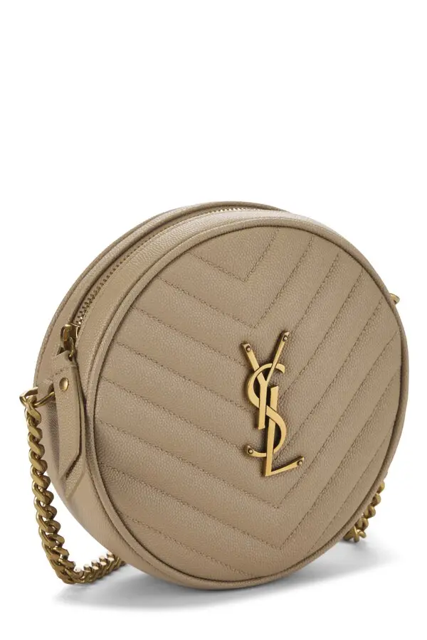 Saint Laurent Grainy Leather Round Camera Bag