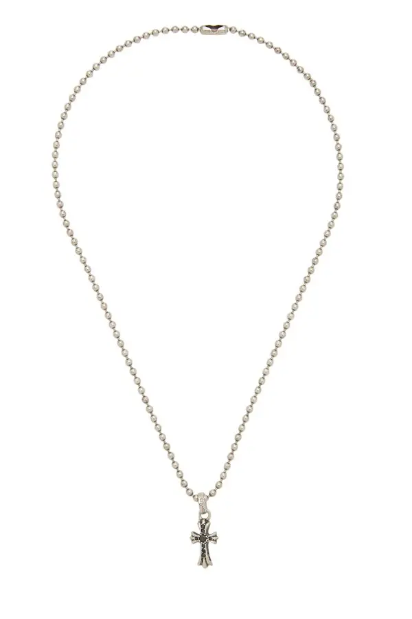 Chrome Hearts Diamond Cross Charm Necklace