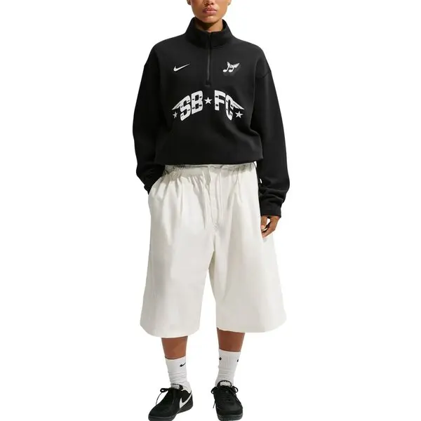 Nike Skate 1/2-zip Fleece Crew-neck Sweatshirt - Black