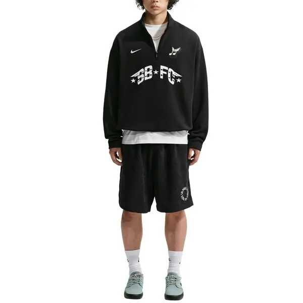 Nike Skate 1/2-zip Fleece Crew-neck Sweatshirt - Black