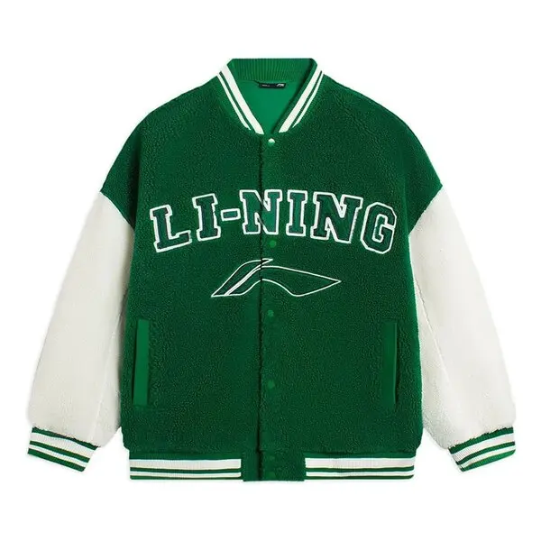 LI-NING Logo Polar Fleece Baseball Jacket