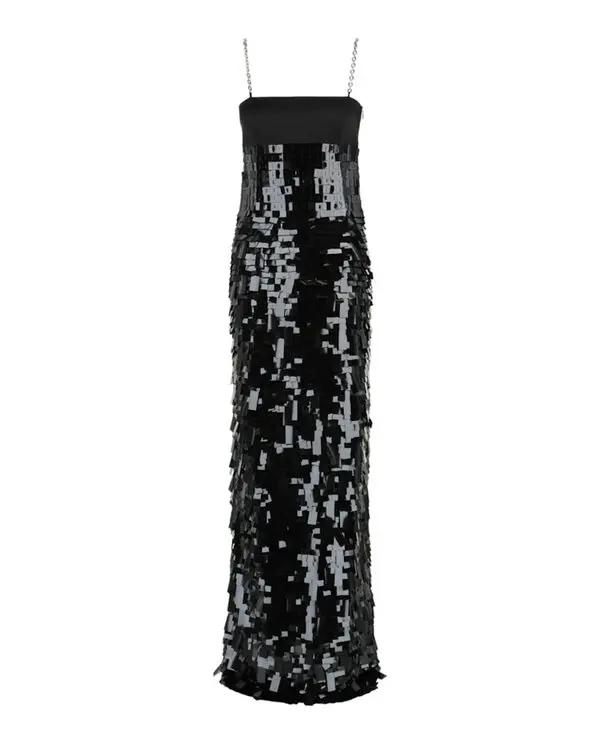 Givenchy Sequin Chainstrap Gown - Black