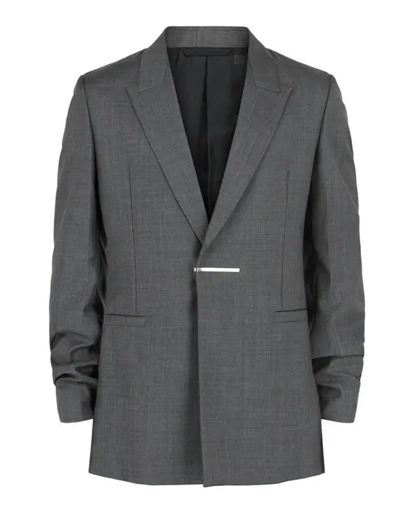 Givenchy Slimfit Metal Bar Structured Blazer