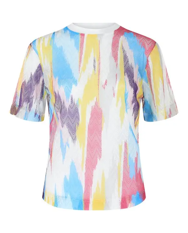 Missoni Sheer Chevron Mesh Crewneck T-shirt - Multicolor